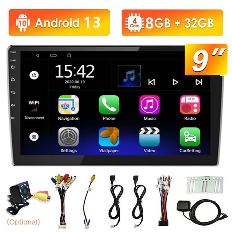 GEARELEC 7/9/10 Inch Android Head Unit Touch Screen Car Stereo With GPS ...