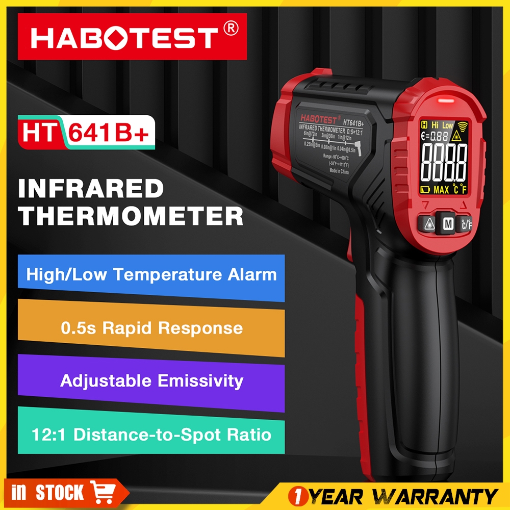 HABOTEST HT641 Infrared Thermometer Non-contact Temperature Sensor ...