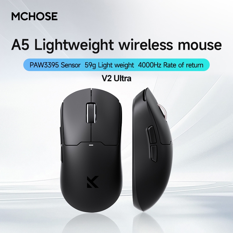 Mchose A5 V2 Ultra Black Gaming Mouse Three Model Wireless 2.4G ...
