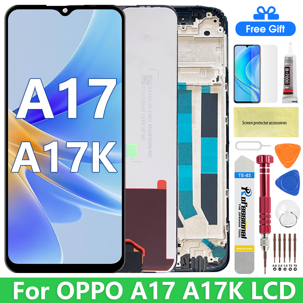 Original For Oppo A17 A17K LCD Display Touch Screen CPH2477 CPH2471 LCD ...