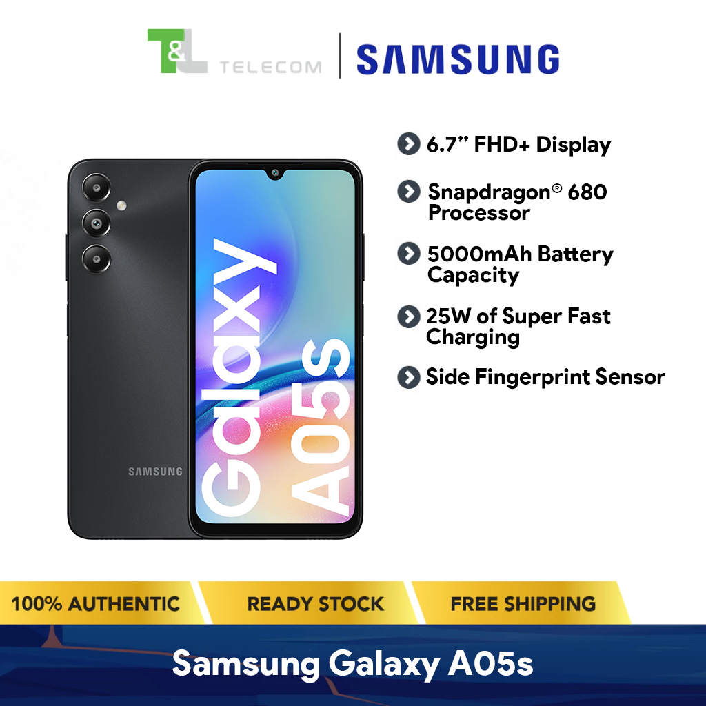 Samsung Galaxy A05s Dual Sim 6GB+128GB LTE (Black) | 5,000mAh Battery ...