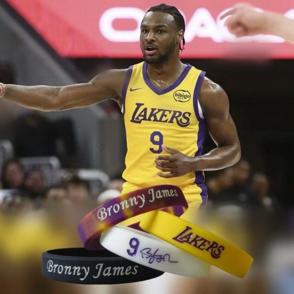 Bronny James NBA Lakers #9 Basketball Baller Band Lebron James Bracelet ...