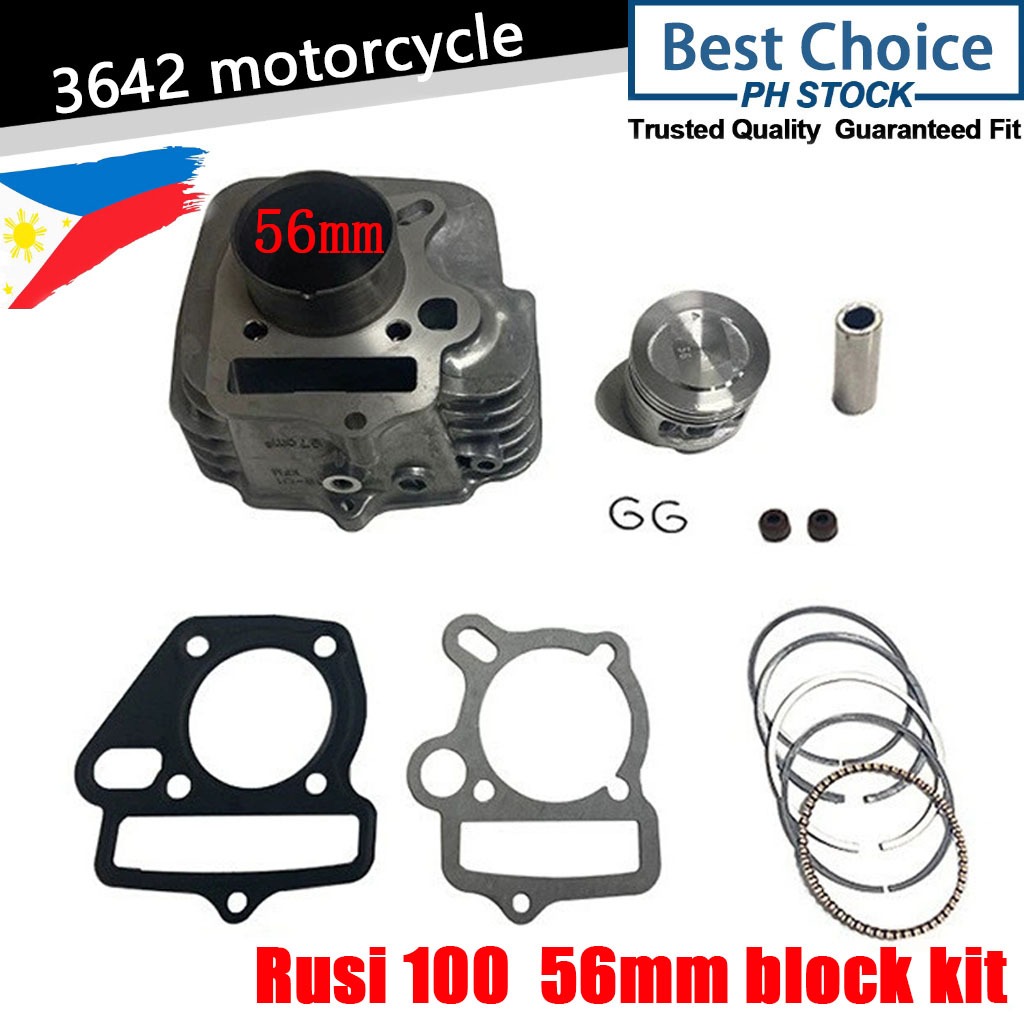 RUSI 100 56MM Big Bore Block Cylinder Piston Top Engine Parts Kit Plug ...