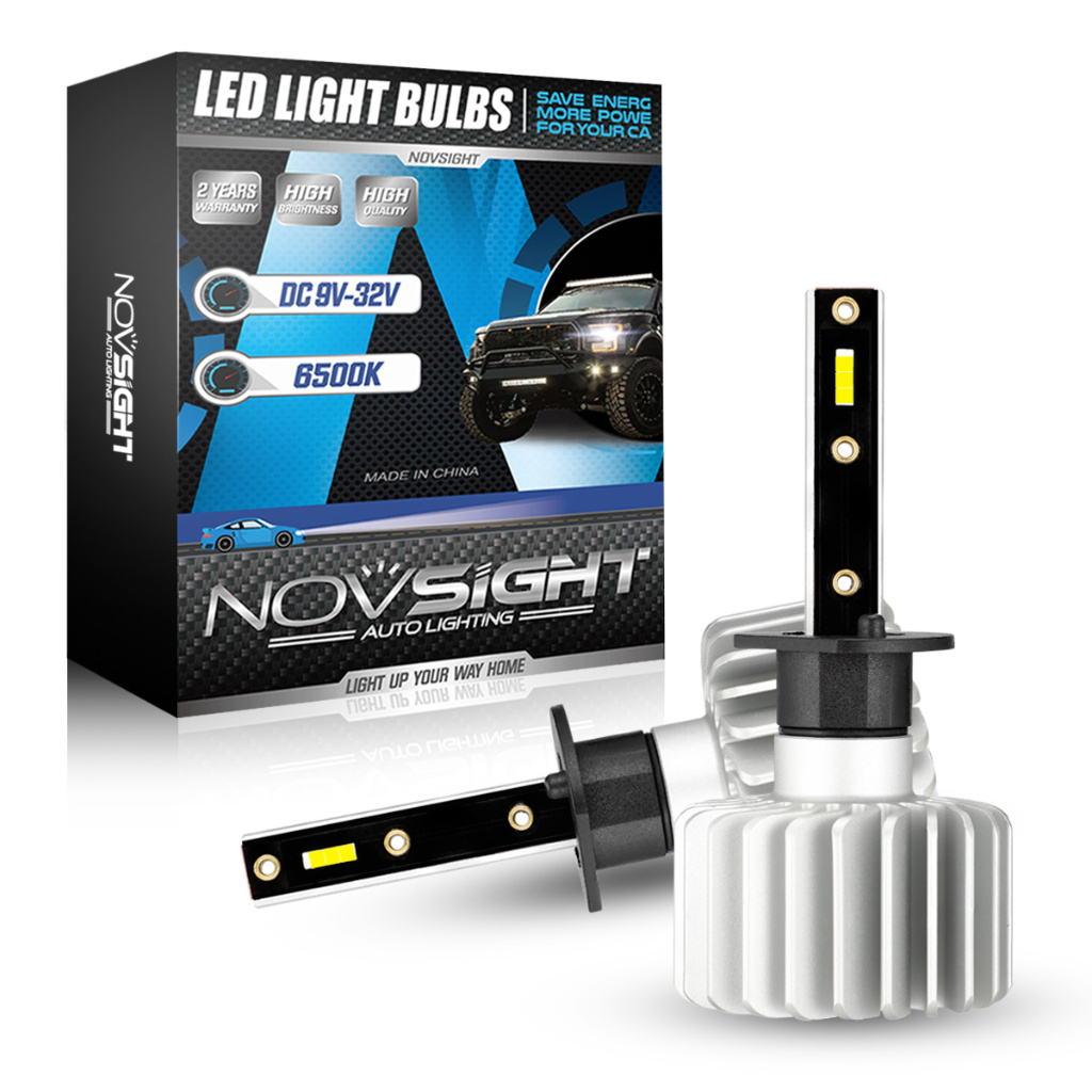 Novsight N35 H1 LED Headlight Fog Lamp 50W 10000LM 6000K 1:1 Designed ...