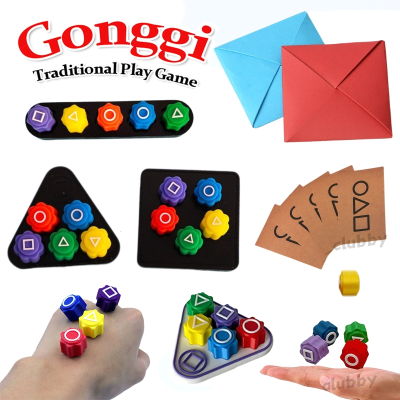 Squid game toy set 3D gonggi squid game chess jackstone pebbles stone ...