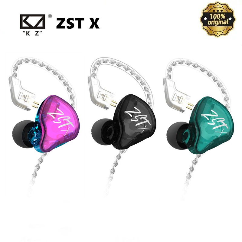 KZ ZST X 1BA+1DD Hybrid Unit In-ear Earphones HIFI Bass Sports DJ ...