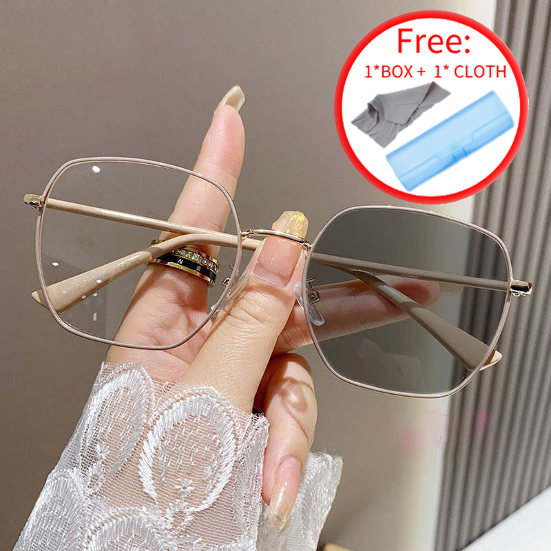 Photochromic Anti Radiation Eyeglass for woman Nearsighted Eyeglass ...