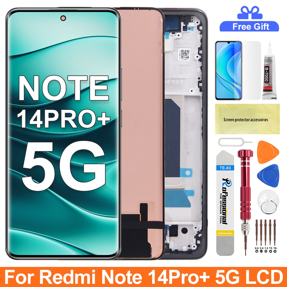 AMOLED For Xiaomi Redmi Note 14 Pro+ Plus 5G LCD Digitizer 24094RAD4G ...