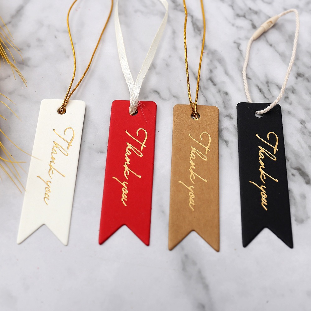 Mini Thank You Tags, Small Gift Tags with String,Paper Hang Tags, Kraft ...