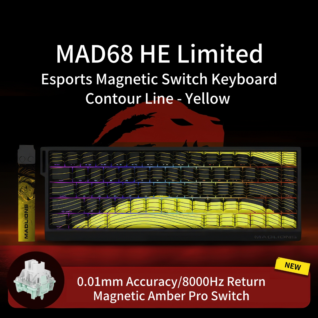 MAD 60/68HE | Mechanical Keyboard | RT/Rapid Trigger | Magnetic Switch | Contour keycaps ...
