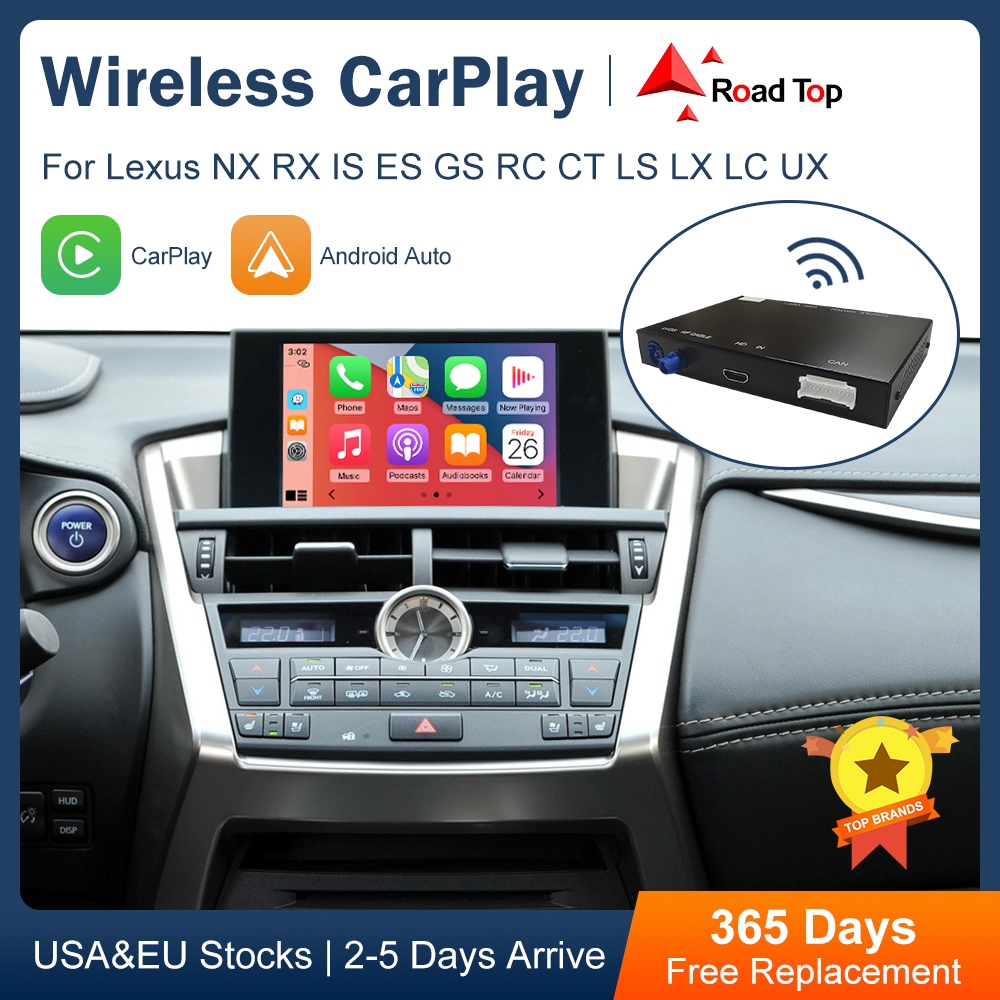 Wireless Apple CarPlay Android Auto for Lexus NX RX IS ES GS RC CT LS ...