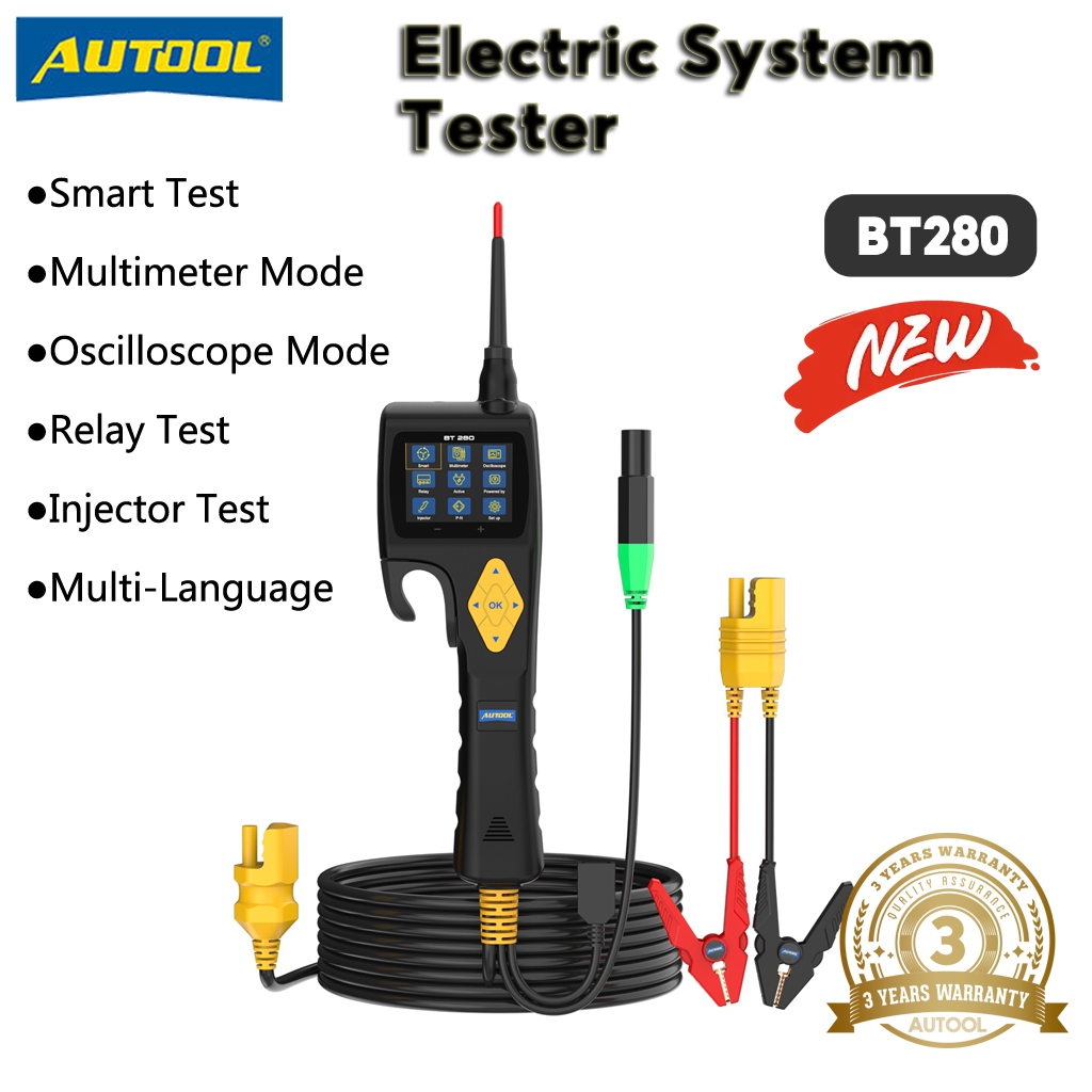 AUTOOL 9V-30V Electric System Battery Tester Analyzer Multimeter ...