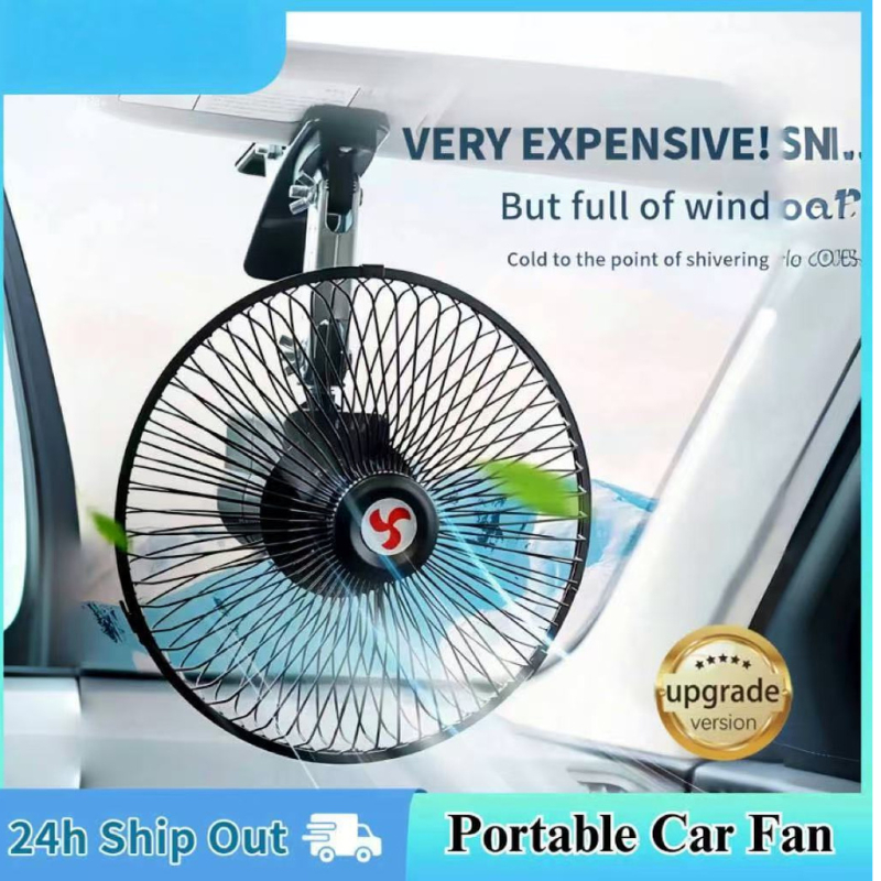 COD Fan 12V/24V Clip-On Cooling Car Fan Mini Vehicle Window Dashboard ...