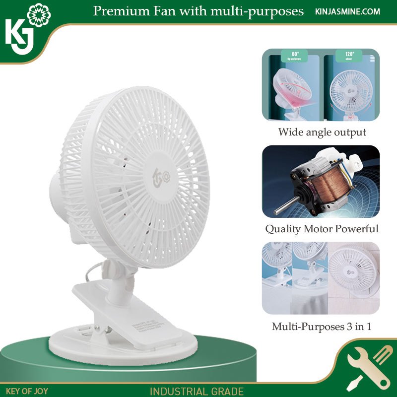 KJ Home Electric desk fan Multi-purpose mini fan Shaking head clip ...