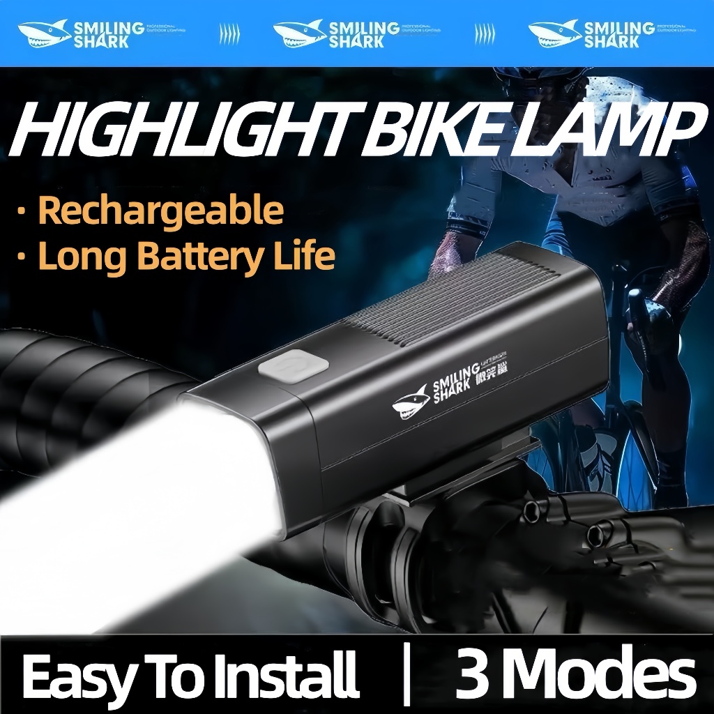 Smiling Shark QXD421 LED Bike Light 3Mode Super Bright Bicycle Light ...