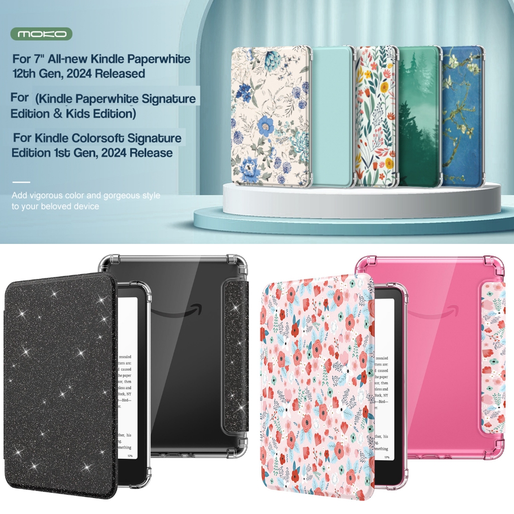 MoKo Ultra Slim PU Leather & Soft Transparent TPU Cover Smart Case for ...