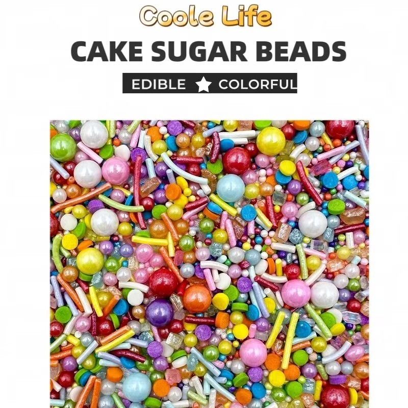 Colorful Edible Sugar Beads & Dragees for Cake Decoration - Perfect ...
