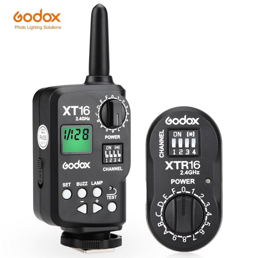Godox XT-16 Wireless 2.4G Remote Control Flash Trigger + Receiver for Witstro Flash SK,QT,QS,GT ...