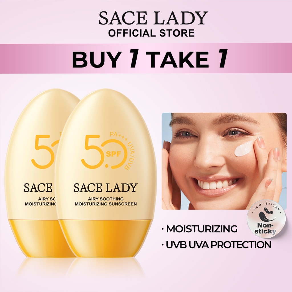 【BUY 1 TAKE 1】SACE LADY Sunscreen SPF 50 PA+++ Non-sticky UV Sun ...