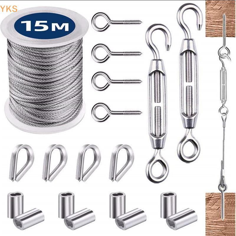 1Set Multifunctional Wire Rope KitStainless Steel Cable Tent Cord ...