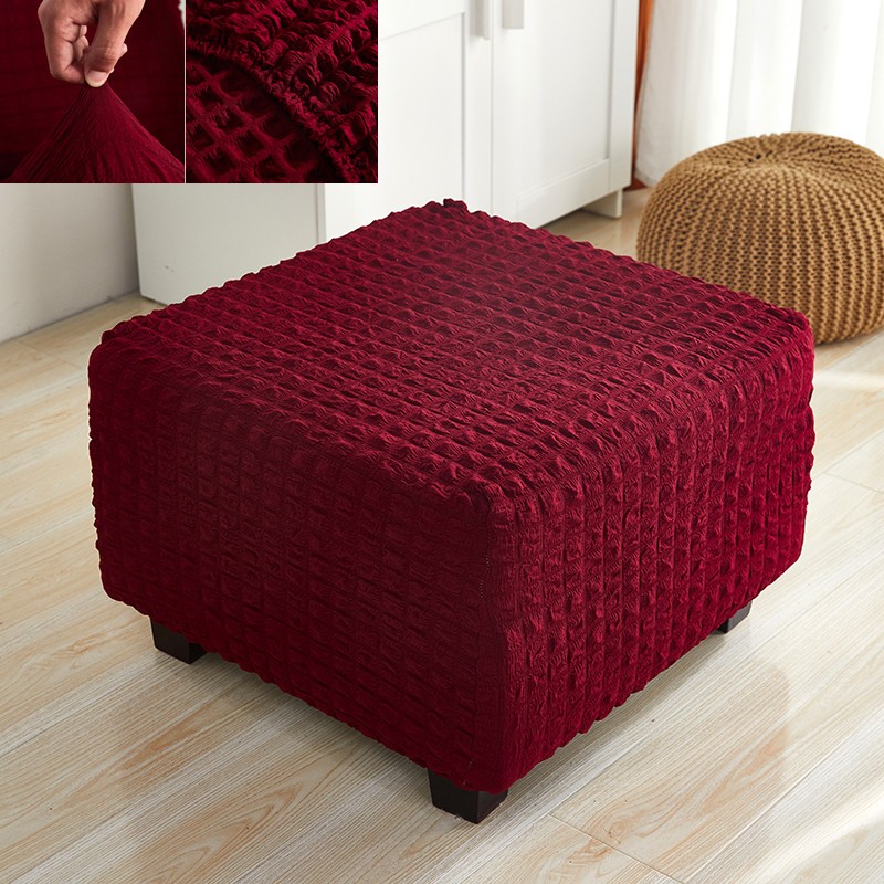 GOOD* Universal Footstool Cover Ottoman Cover Square Footstool ...