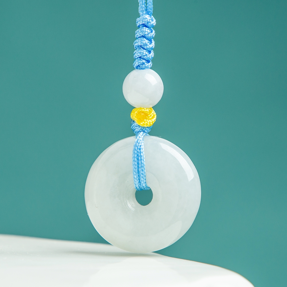 TIMESWIND Natural Jade Safe Buckle White Women Bag Keychain Pendant ...