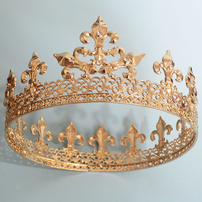 King Crown Men's Silver Metal Crown Grand Party Dance Party Hair ...