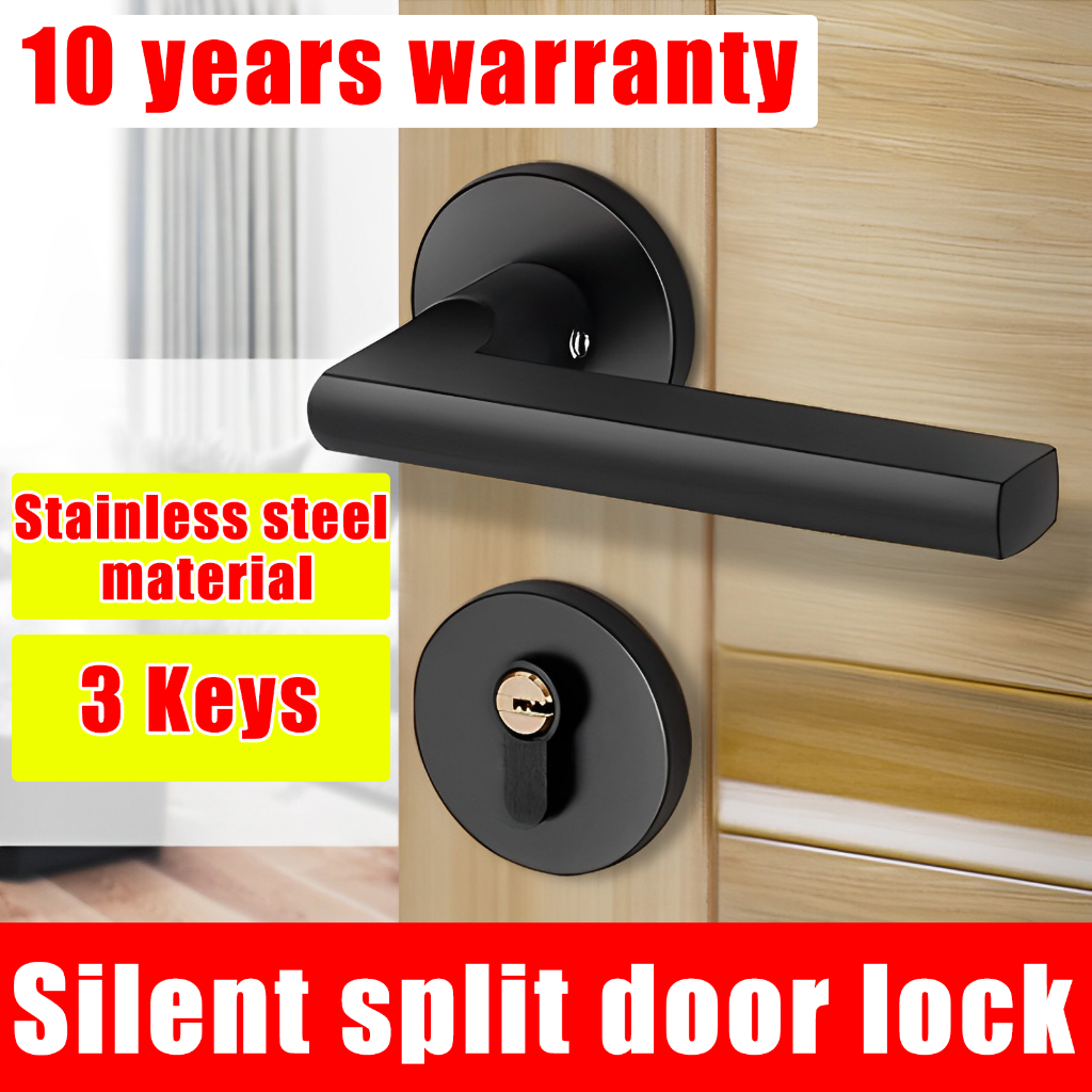 Split door lock Mute Door Lock Interior Door For Bedroom Split Anti ...