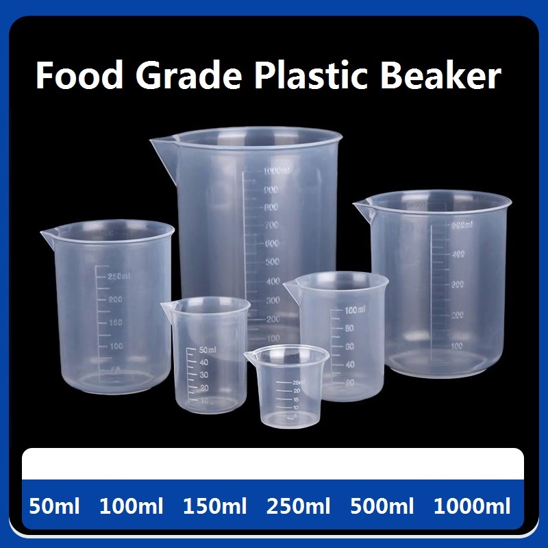 PP Plastic Beaker With Scale High Temperature Resistant Measuring Cup Food Grade Thickened ...