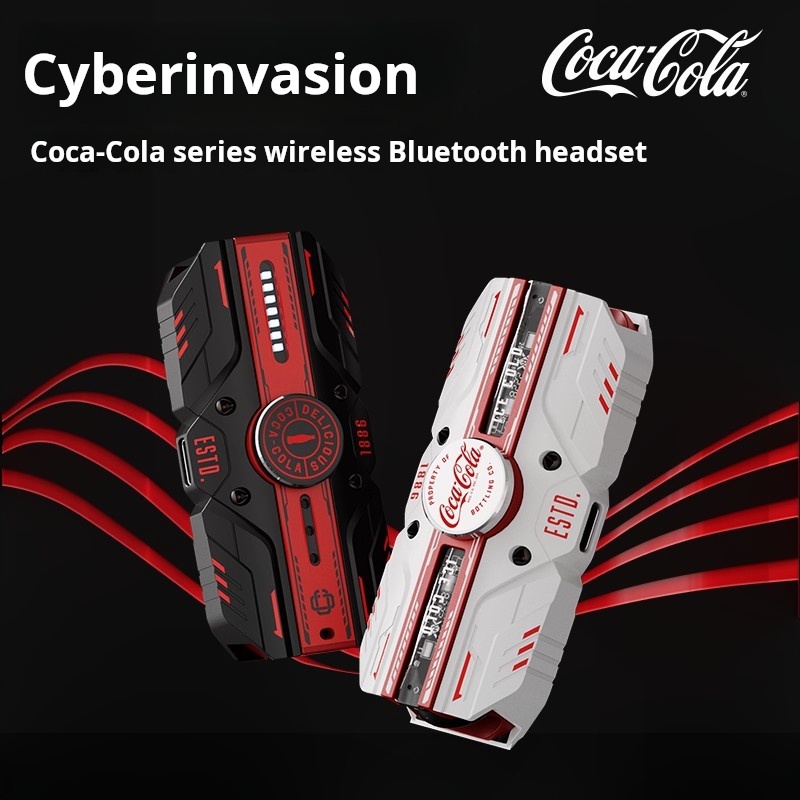 Coca-Cola T23 Earbuds Bluetooth 5.4 + ENC Dual Mics 13MM Hi-Fi Sound ...