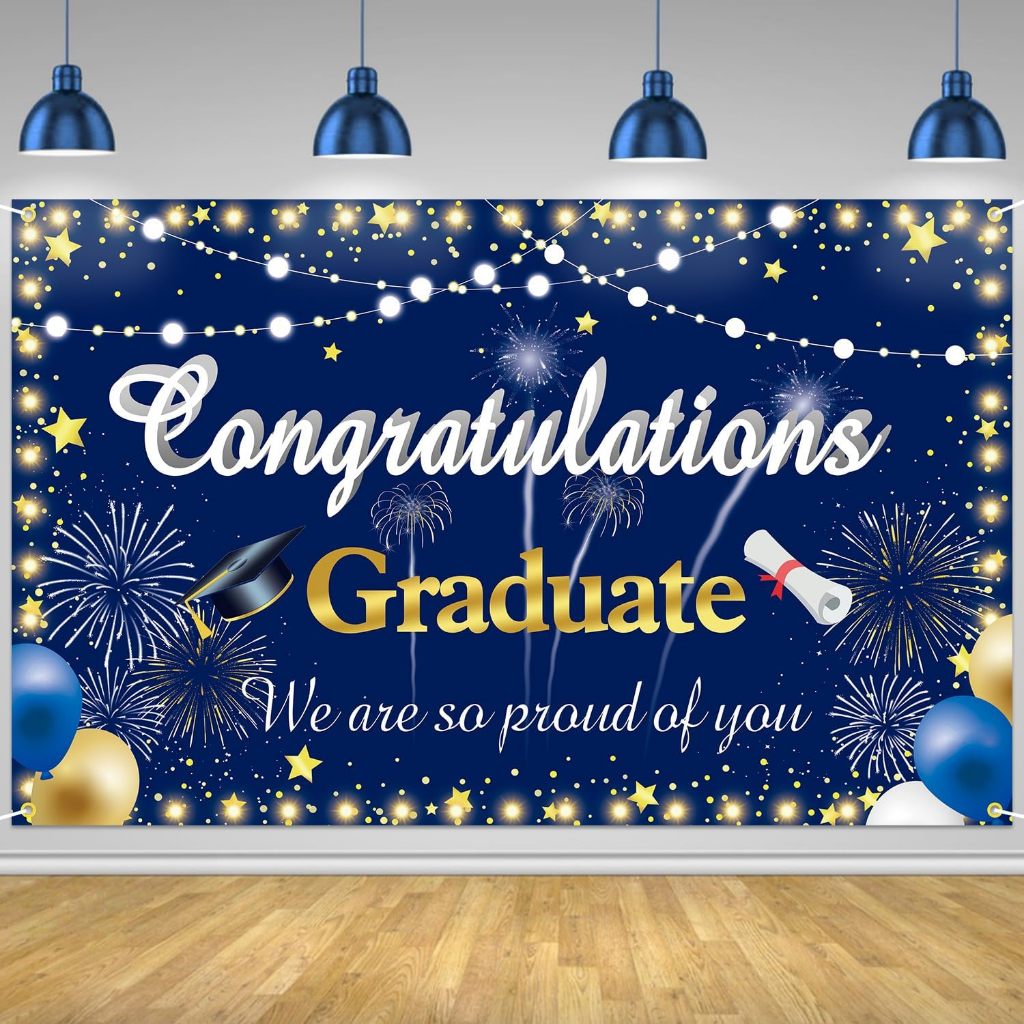 5X3FT Graduation Backdrop Congrats Grad Banner Graduation Banner.Class ...