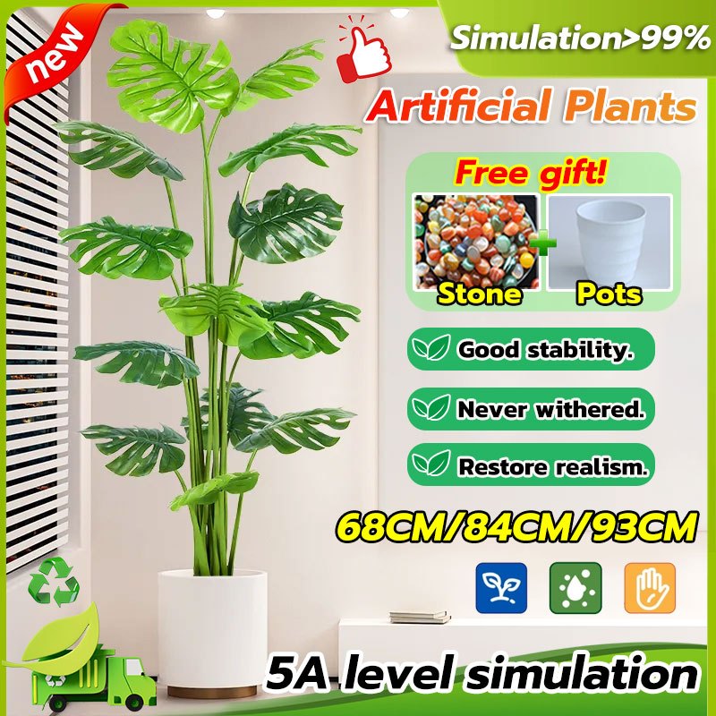 【Free stone+flower pot】Artificial Plants big size Simulation 99% 68/84 ...