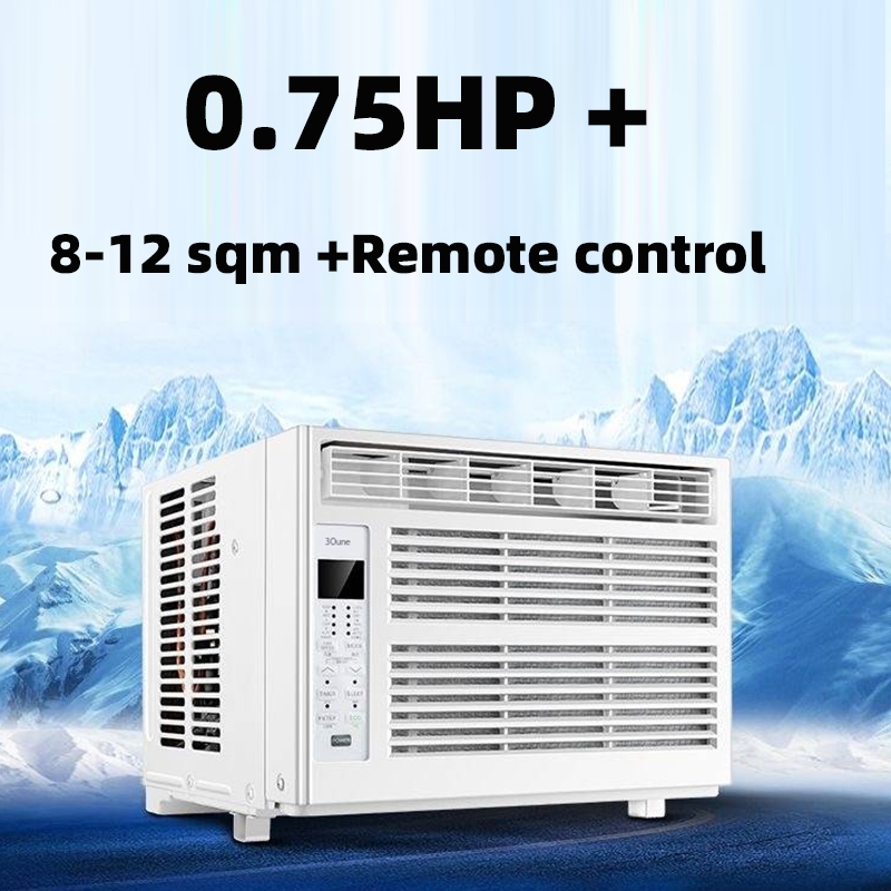 MIN 1HP Window Type Air Conditioner (White) 0.75 HP with Remote Control ...