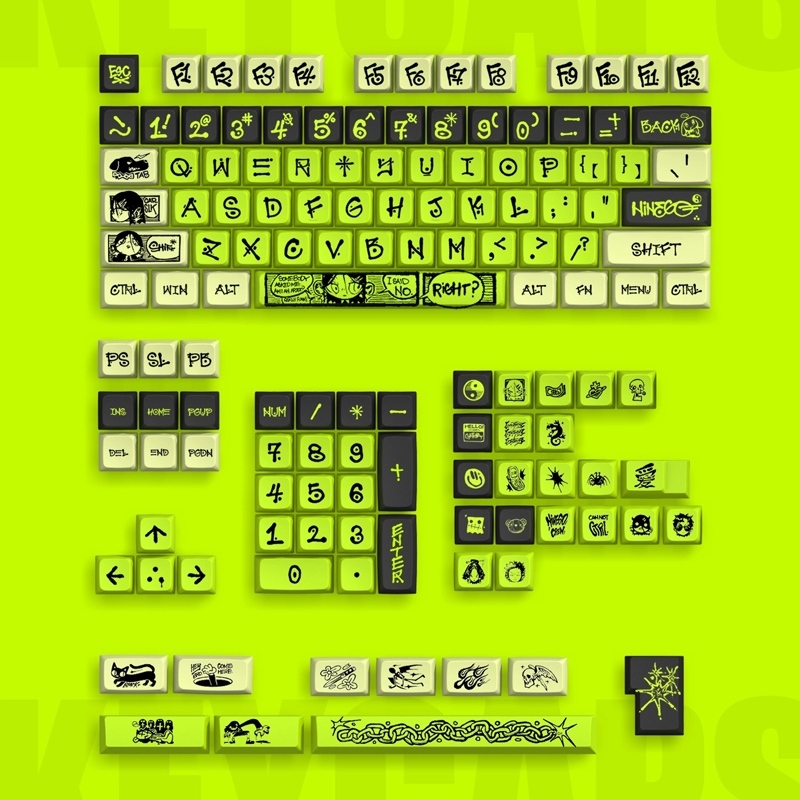 Fire Spear NINEGO NINEGO Artist Co Branded Keycaps PBT Thermal ...
