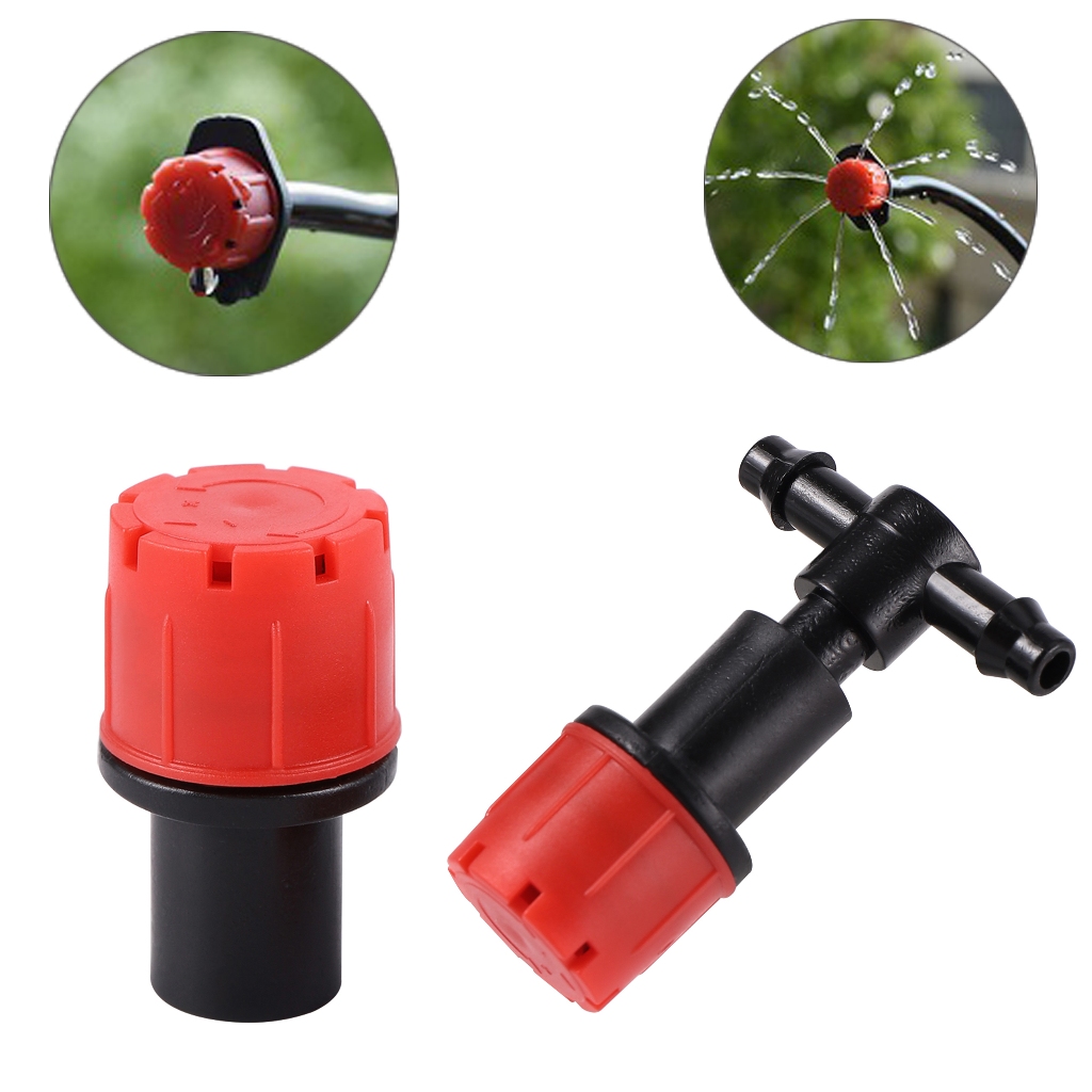 5Pcs 6mm 8 Hole Red Dripper Adjustable Drip Watering Emitter Garden ...
