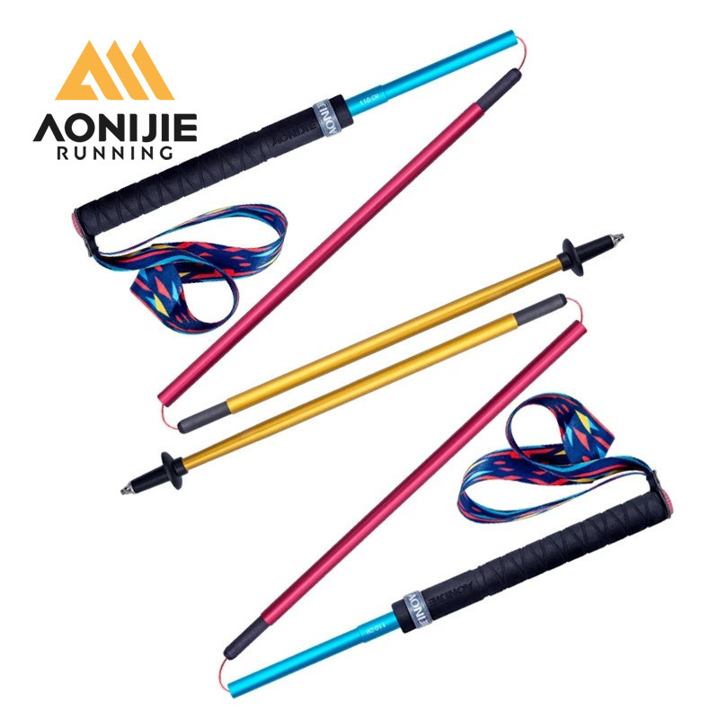 AONIJIE 2Pcs Aluminum Alloy Trekking Poles – Collapsible, Lightweight ...