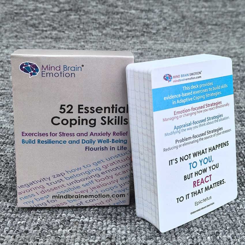 52 Essential Coping Skills Cards Games - Self Care Exercises for Stress ...