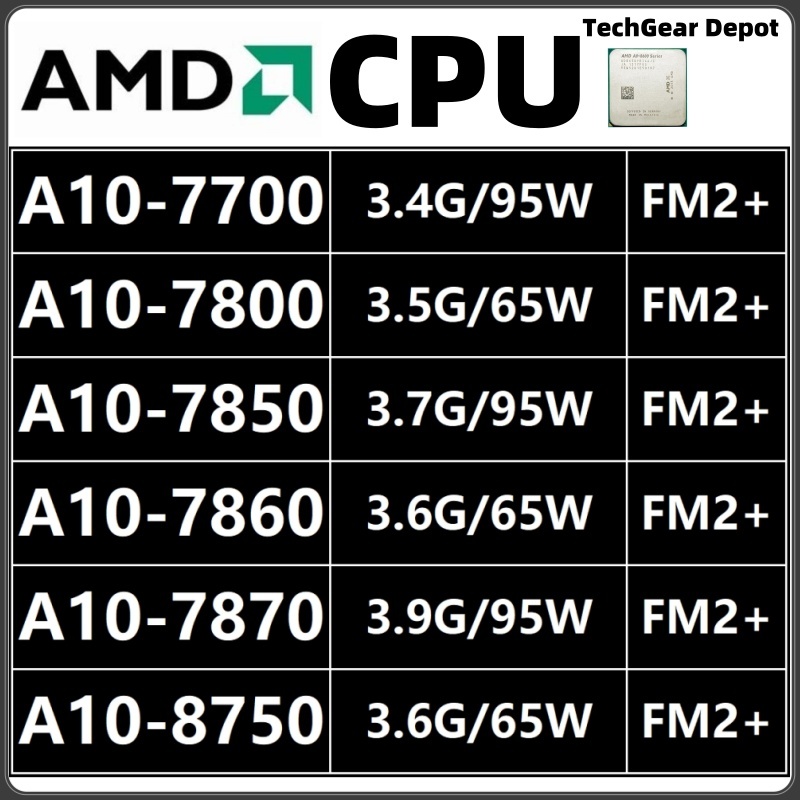FM2+ A10CPU A10-7700K A10-7800 A10-7800 A10-7860K A10-7870K A10-8750 AMD Godavari APU Processor ...