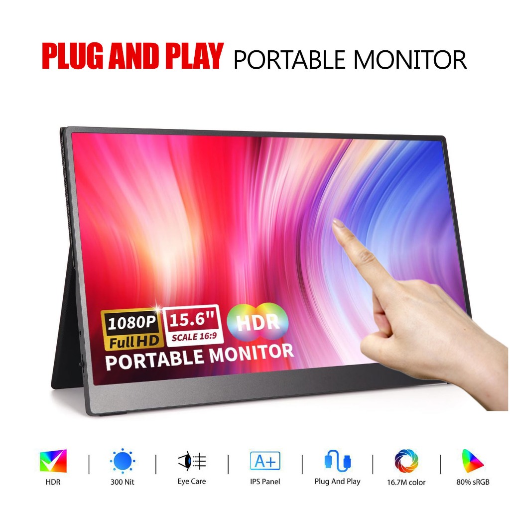 【TOUCH SCREEN】Portable Monitor 4K 14 /15.6 inch External Monitor Small ...