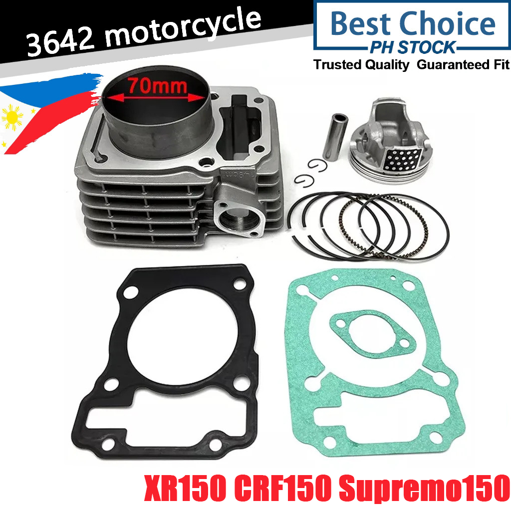 70mm Big Bore Motorcycle Engine Cylinder 233CC Kit For Honda XR150 ...