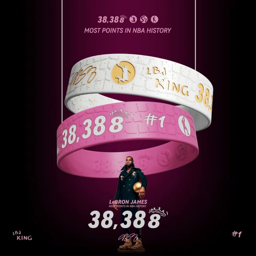 Lebron James 38388 History Ponts 2 Size Baller Bands Career Records ...