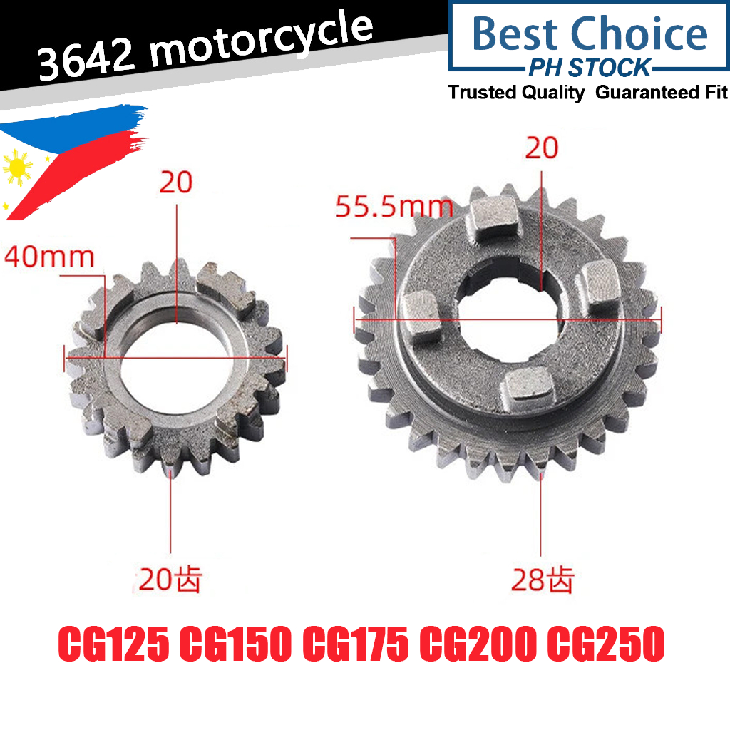 Honda CG125 CG150 CG175 CG200 CG250 20t 28t Countershaft Gear Transmission Gear | Shopee Philippines