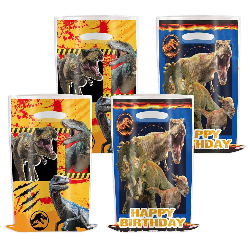 Cartoon Dinosaur Gift Packing Bags Jungle Animal Dino Cookie Plastic ...