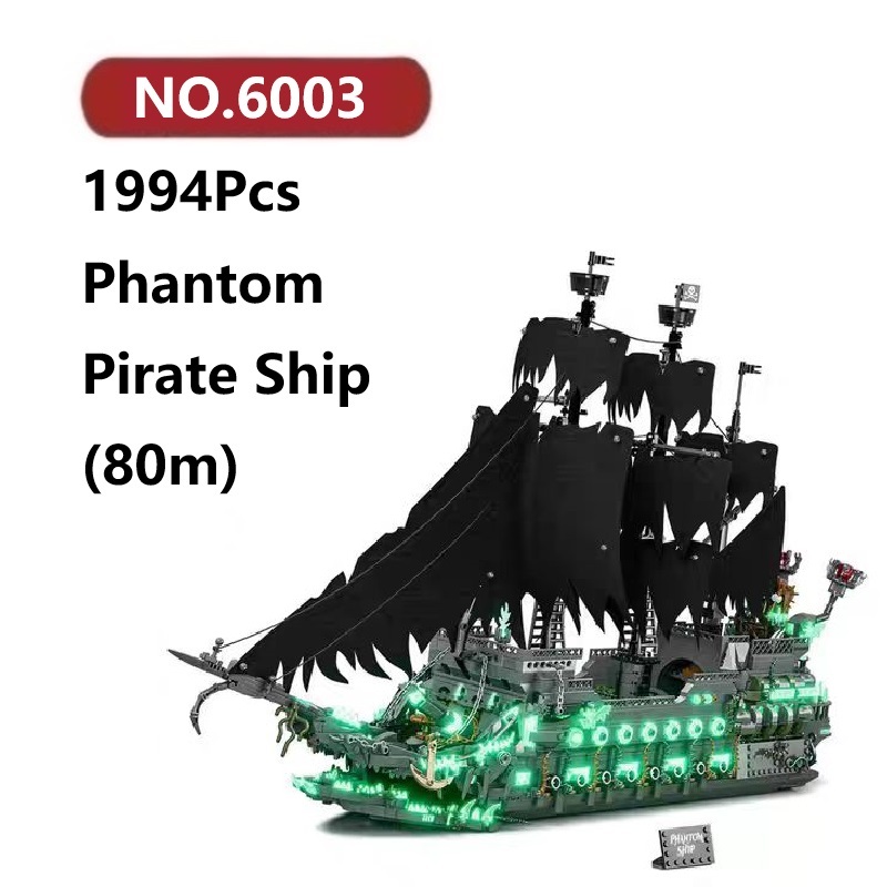 Phantom Ghost Pirate Ship (80cm) Building Blocks 1994 Pcs Tec Creators ...