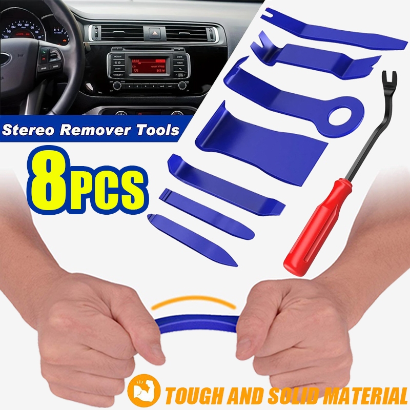 8pcs Panel Removal Tool Kit Auto Car Stereo Radio Pry Tools Door Clip ...