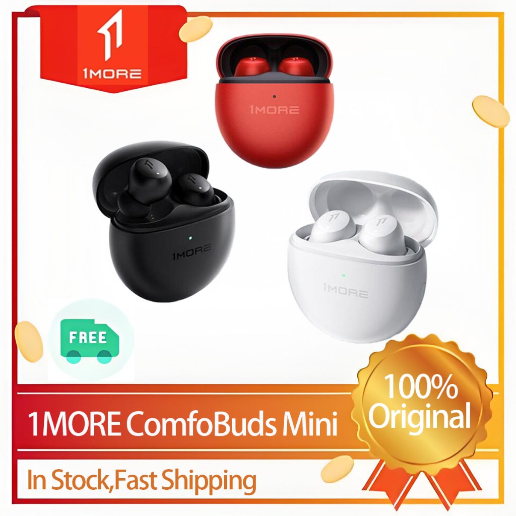 Original 1MORE ComfoBuds Mini Bluetooth 5.2 Earbuds 40dB Quad Hybrid ...