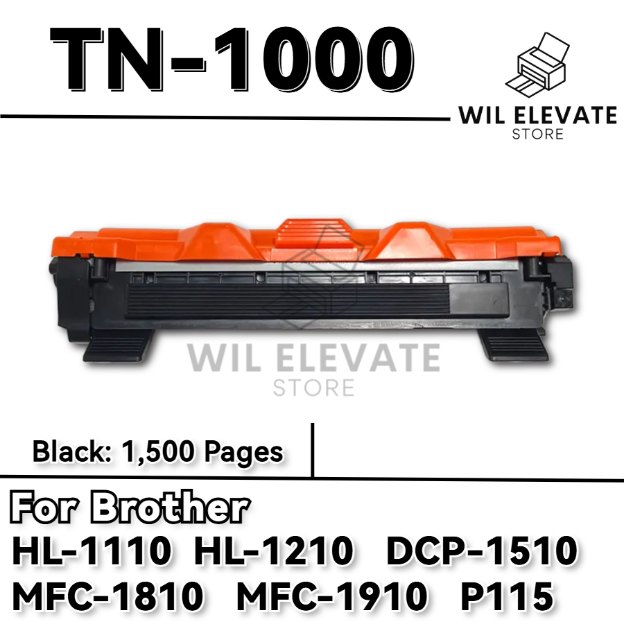 WilElevate TN-1000 Toner Cartridge For Brother HL-1110 HL-1210 DCP-1510 ...