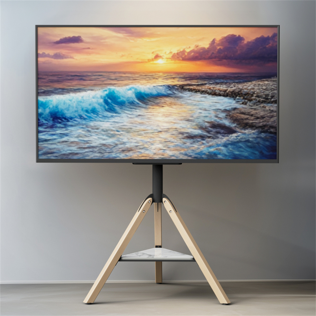 UNHO Heavy Duty Tripod TV Stand Height Adjustable Swivel TV Floor Stand ...