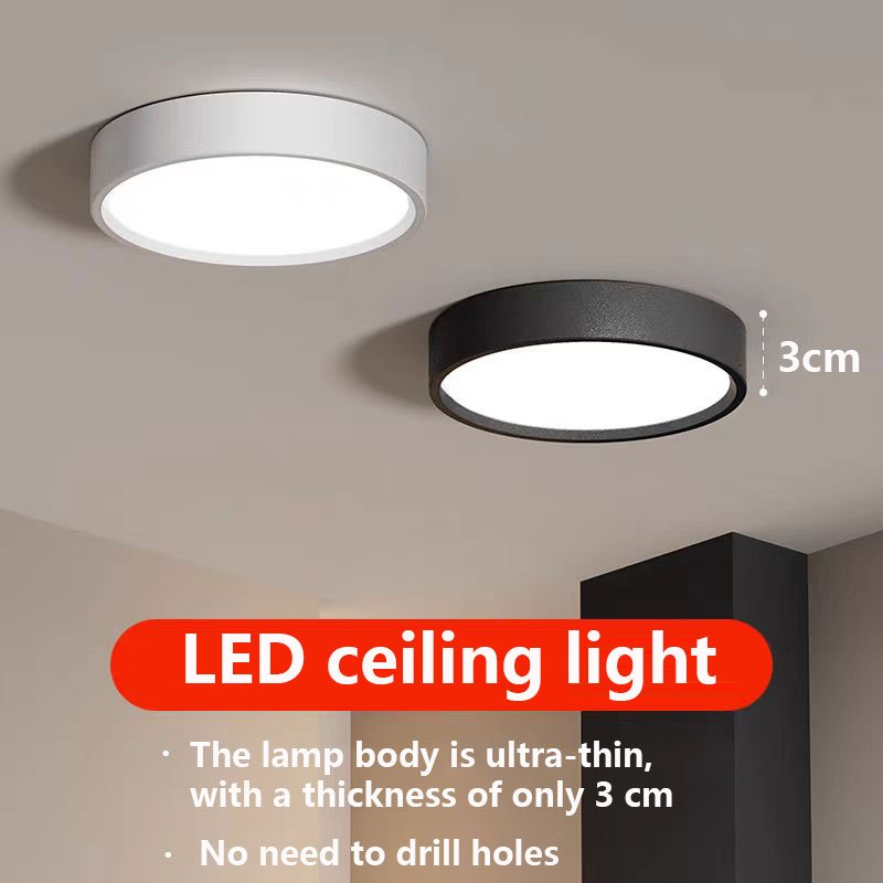 LED Ceiling Light Tri-Color Round Downlight Surface Mounted 5/7/10/12 ...