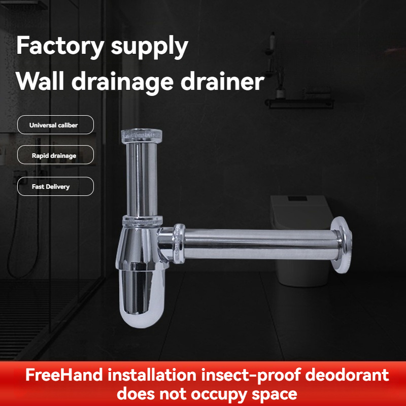 Zinc alloy P Trap Basin Sink Waste Trap Drain Tube Kit Adjustable ...